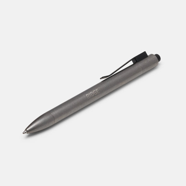 Ridge Click Pen - Stonewashed Titanium - Ridge UK
