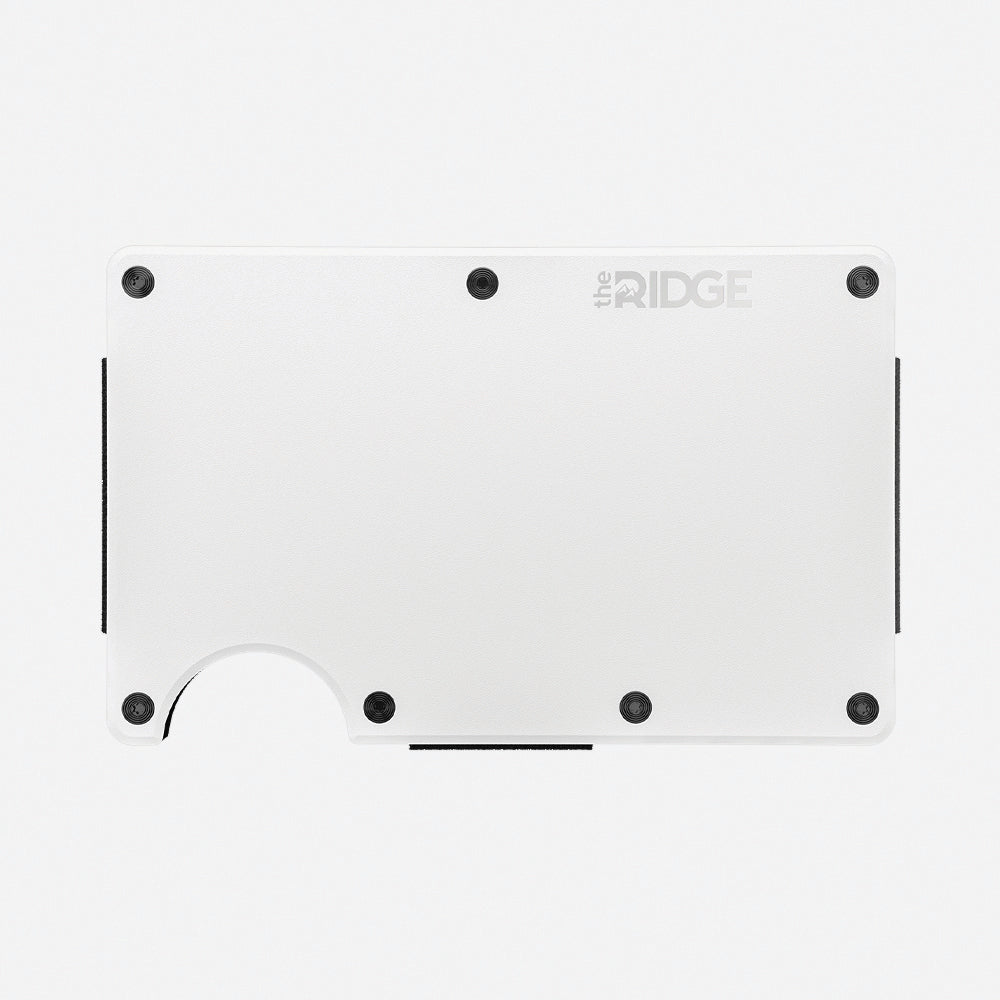 Slim Ridge Wallet White — High Grade Aluminum // The Ridge - Ridge UK
